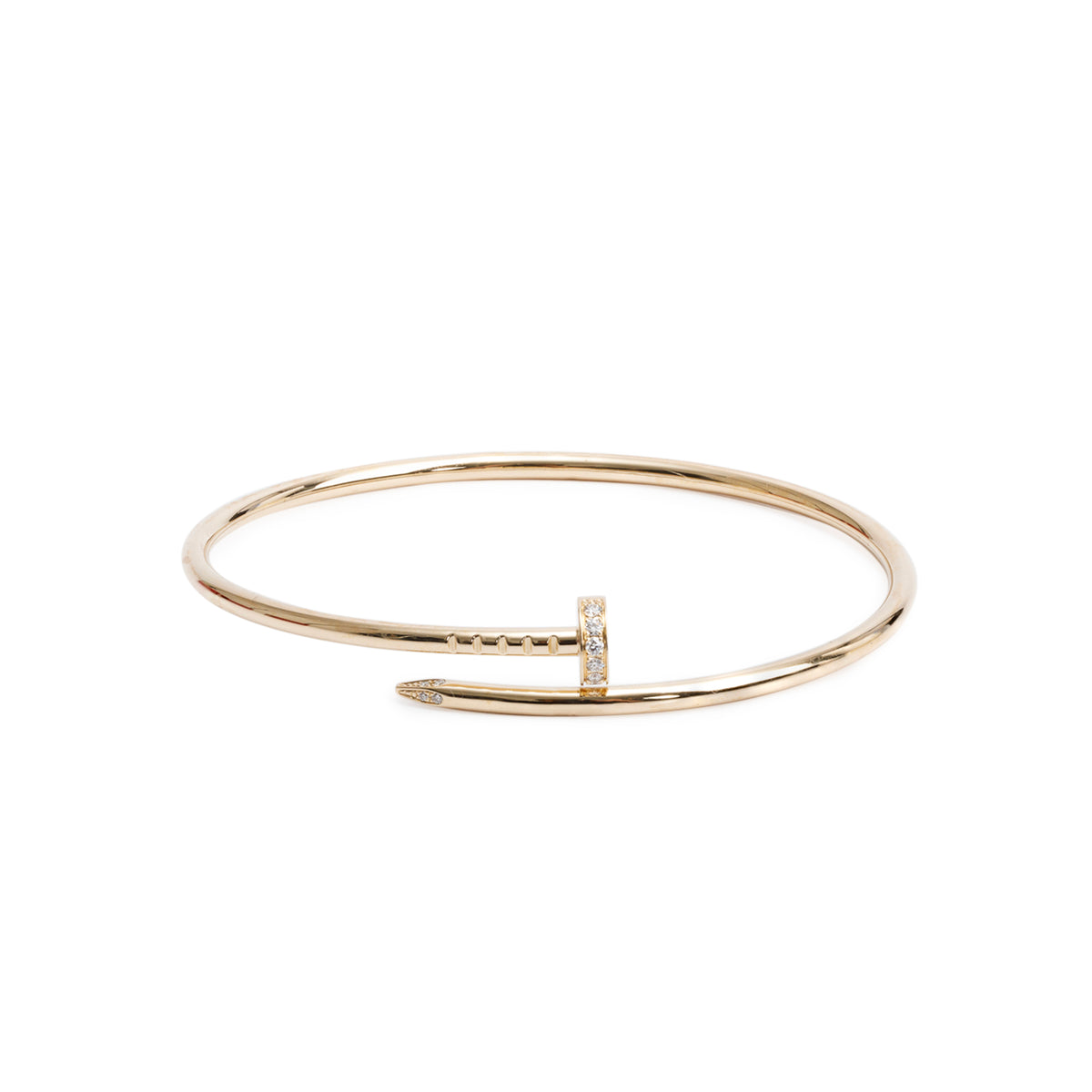 Cartier 18k Yellow Gold Juste Un Clou Diamond Bracelet, Small Model, S – Oliver Jewellery