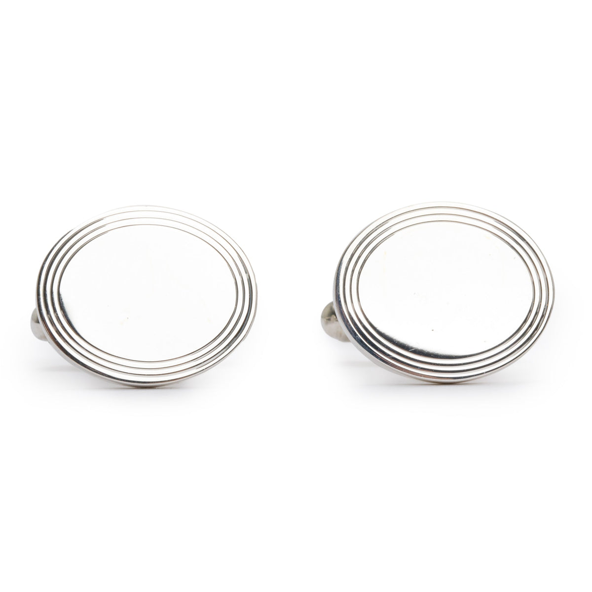 Tiffany & Co. Sterling Silver Engine-Turned Oval Cuff Links – OLIVER'S