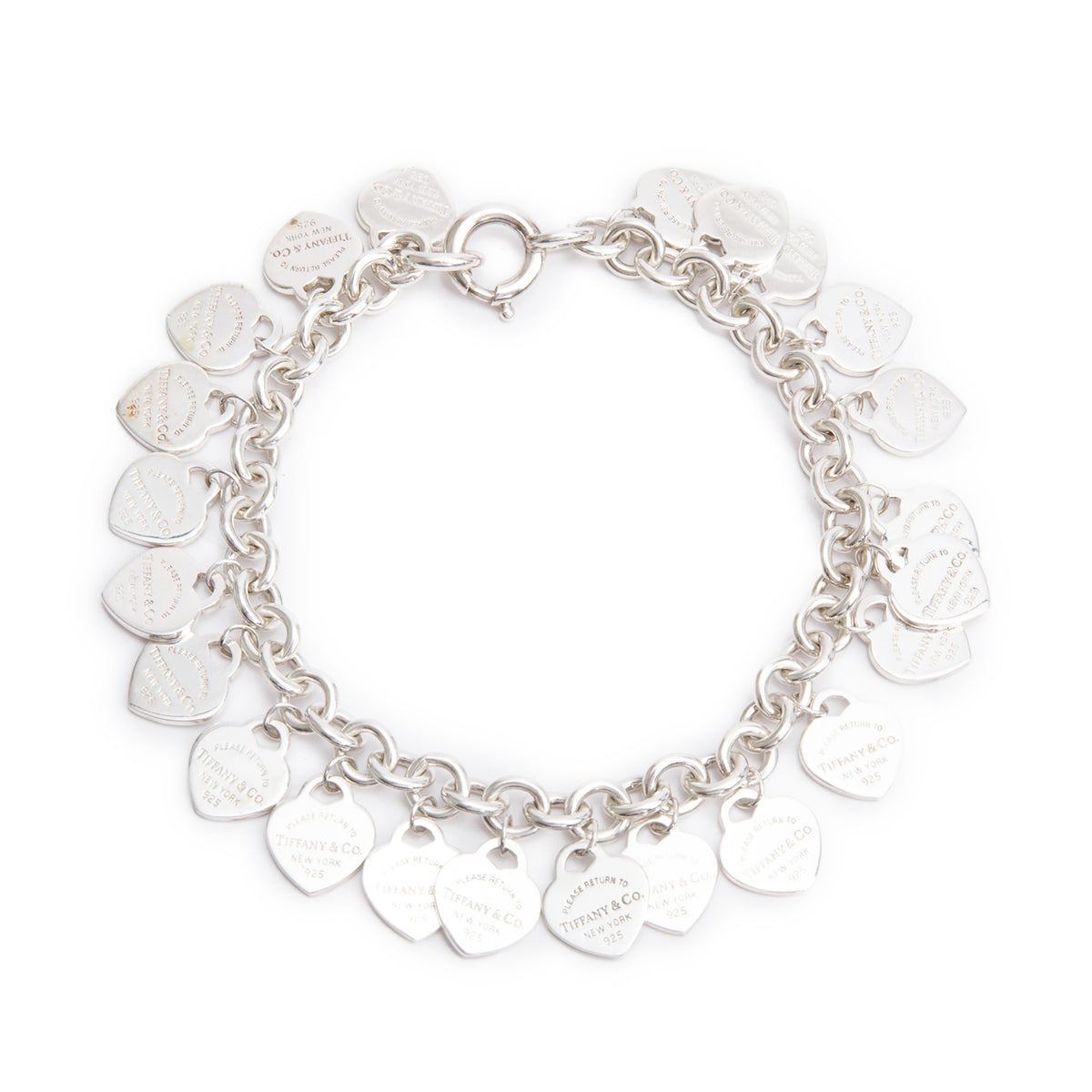 Tiffany & Co. Sterling Silver Return to Tiffany Multi-Heart Tag Bracel – OLIVER'S
