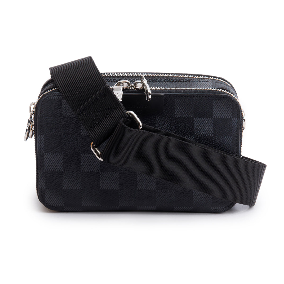 Louis Vuitton Damier Graphite Alpha Wearable Wallet Crossbody w/ Box ...