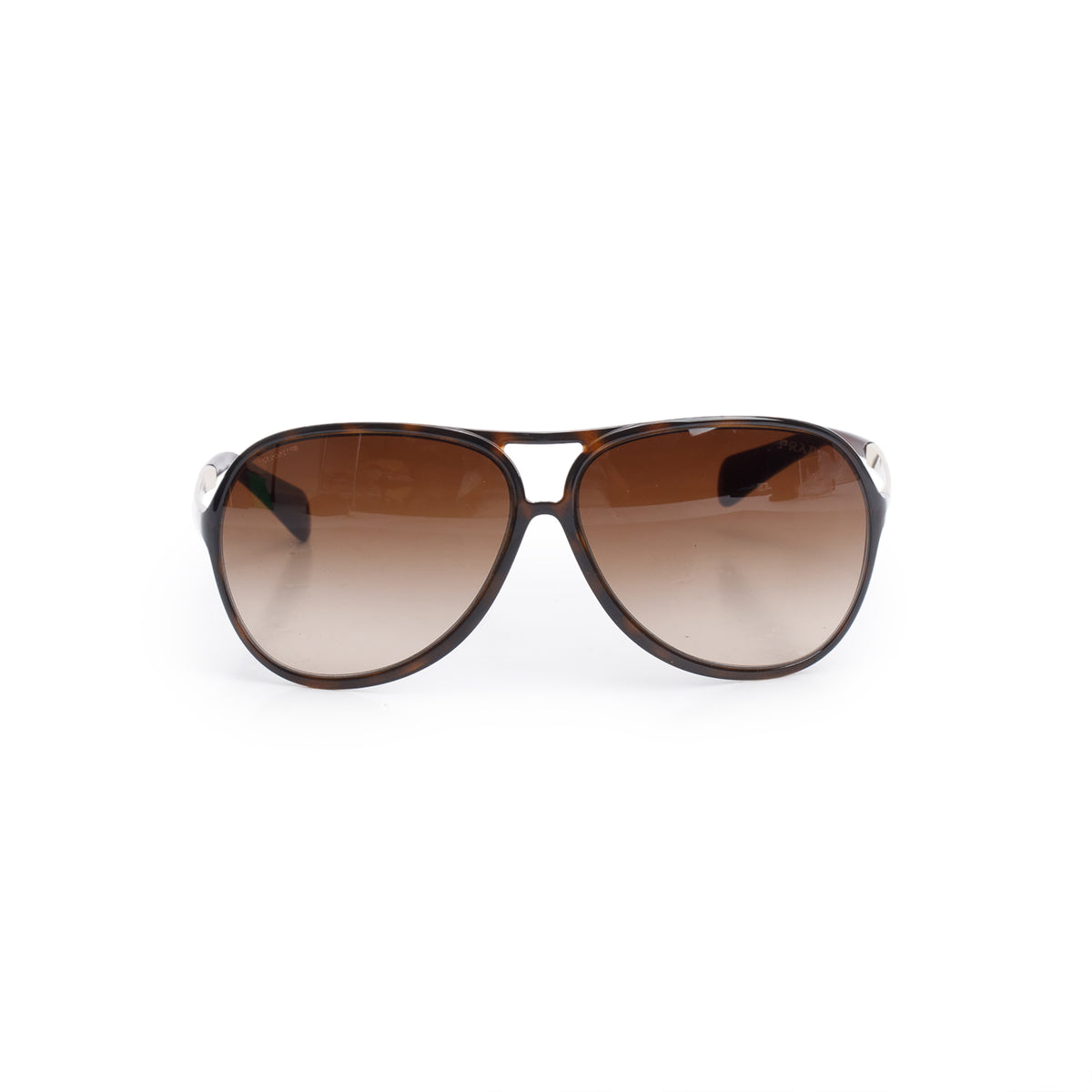 Prada SPR 06N Brown Acetate Arm Aviator Sunglasses w/ Case – OLIVER'S