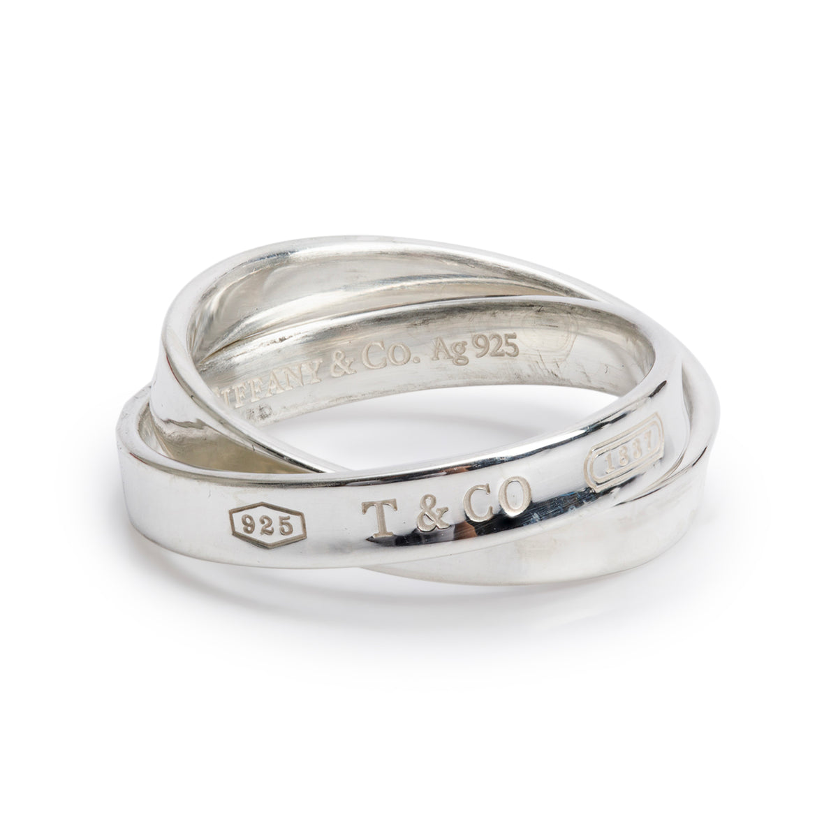 Tiffany & Co. Sterling Silver 1837 Interlocking Circles Ring, Size 7 ...