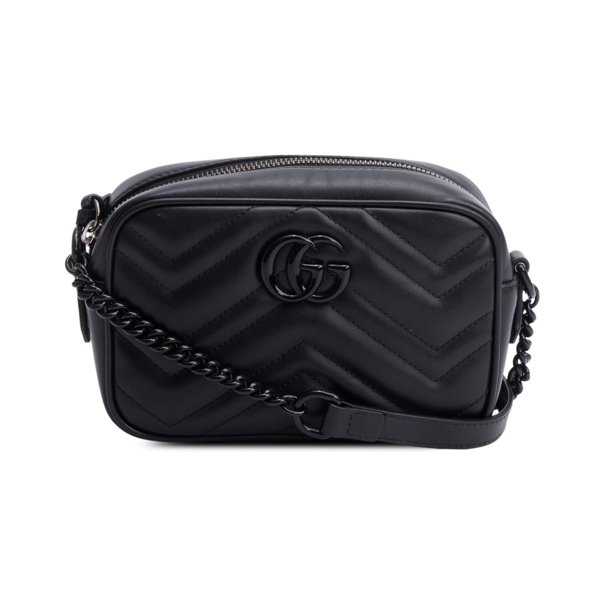 Gucci Black GG Marmont Matelasse Mini Camera Bag w/ Box – OLIVER'S