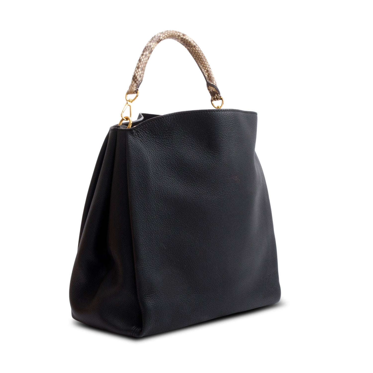 Louis Vuitton Python Trimmed Black Taurillon Babylone MM – Oliver Jewellery