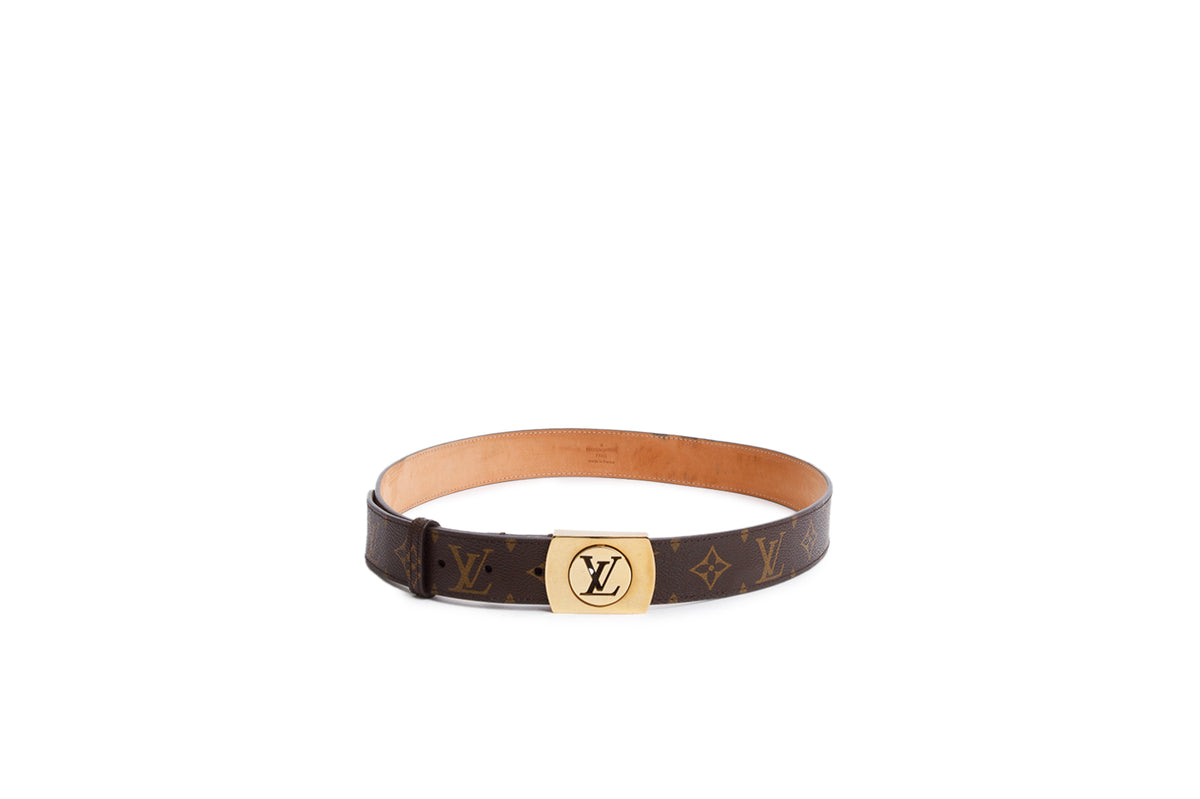 Louis Vuitton Monogram 35 MM LV Cut Belt 90 36 w/ Box – OLIVER'S