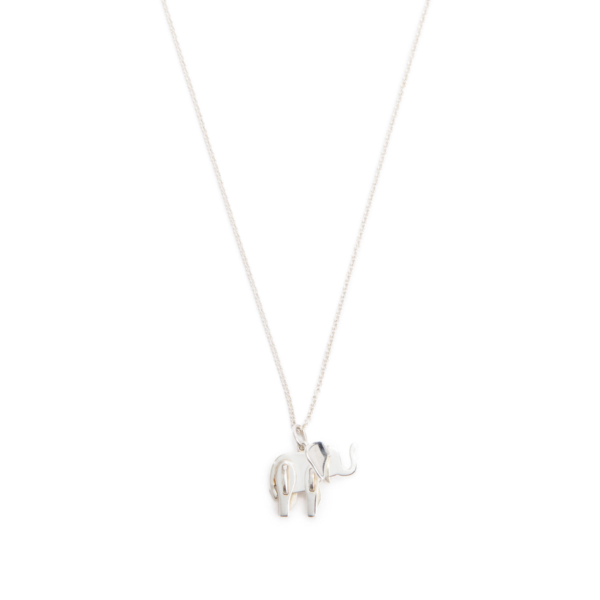 Tiffany & Co. Sterling Silver Save the Wild Elephant Pendant Necklace ...