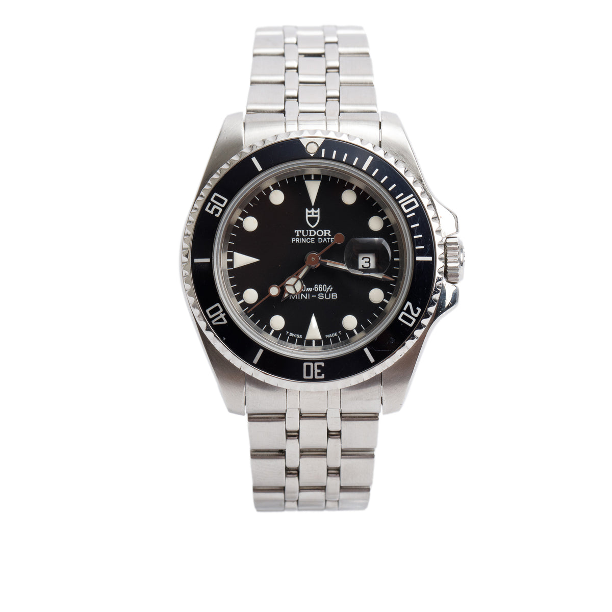 Tudor Stainless Steel Prince Date Mini Sub 33 MM Automatic Watch 73190 ...
