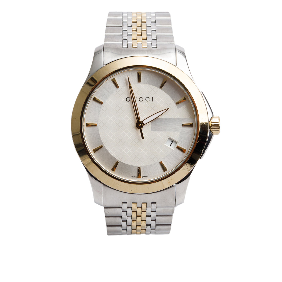 Gucci Two-Tone Stainless Steel G-Timeless 38 MM Quartz Watch YA126409 ...
