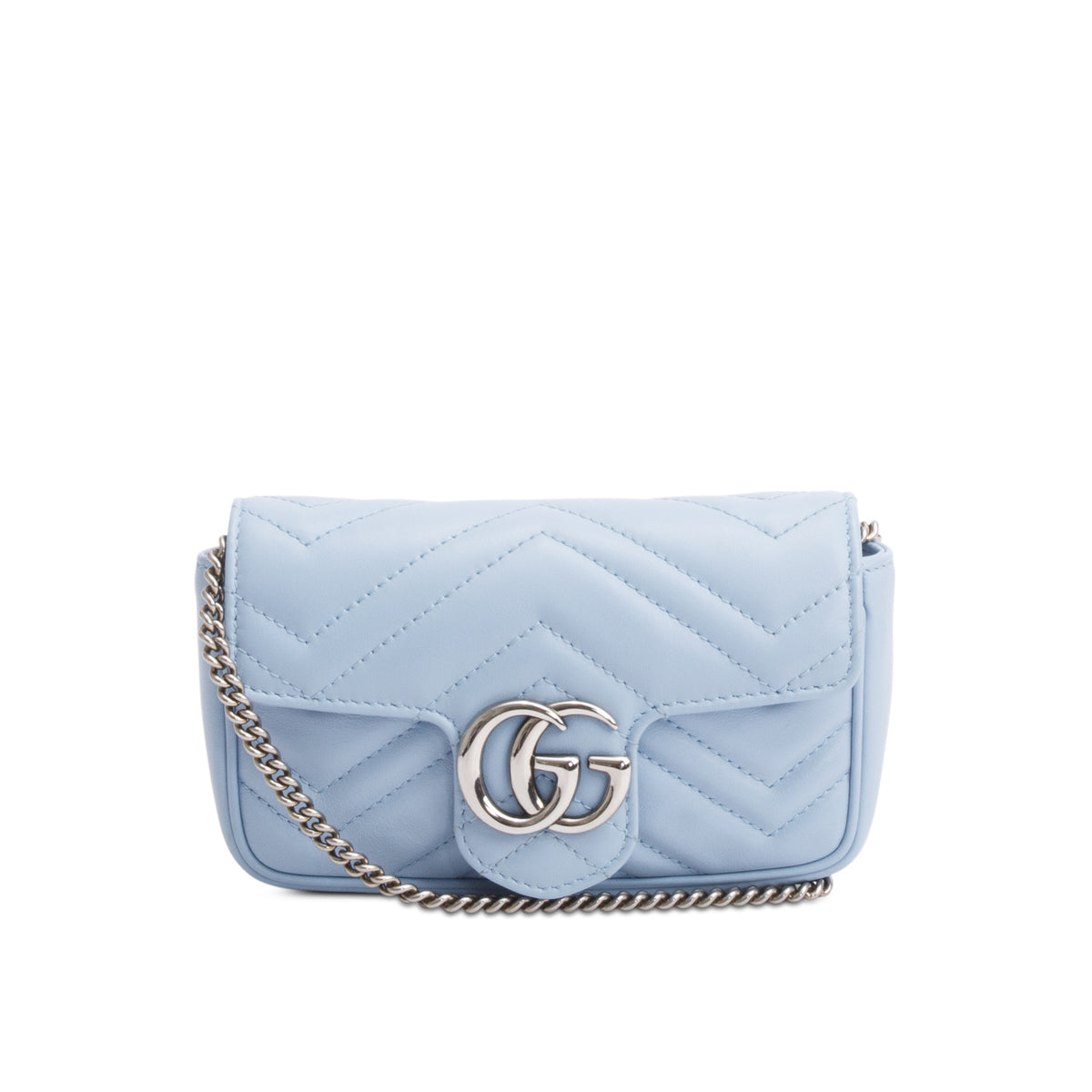 Gucci Blue GG Marmont Matelasse Leather Super Mini Bag – OLIVER'S