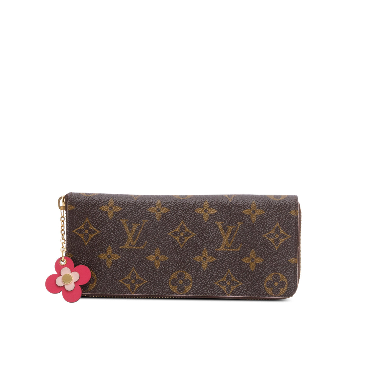 Louis Vuitton Limited Edition Monogram Bloom Flower Clemence Wallet ...