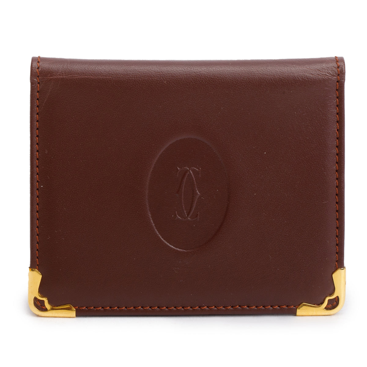 Cartier Burgundy Calfskin Leather C De Cartier Card Case w/ Box – OLIVER'S