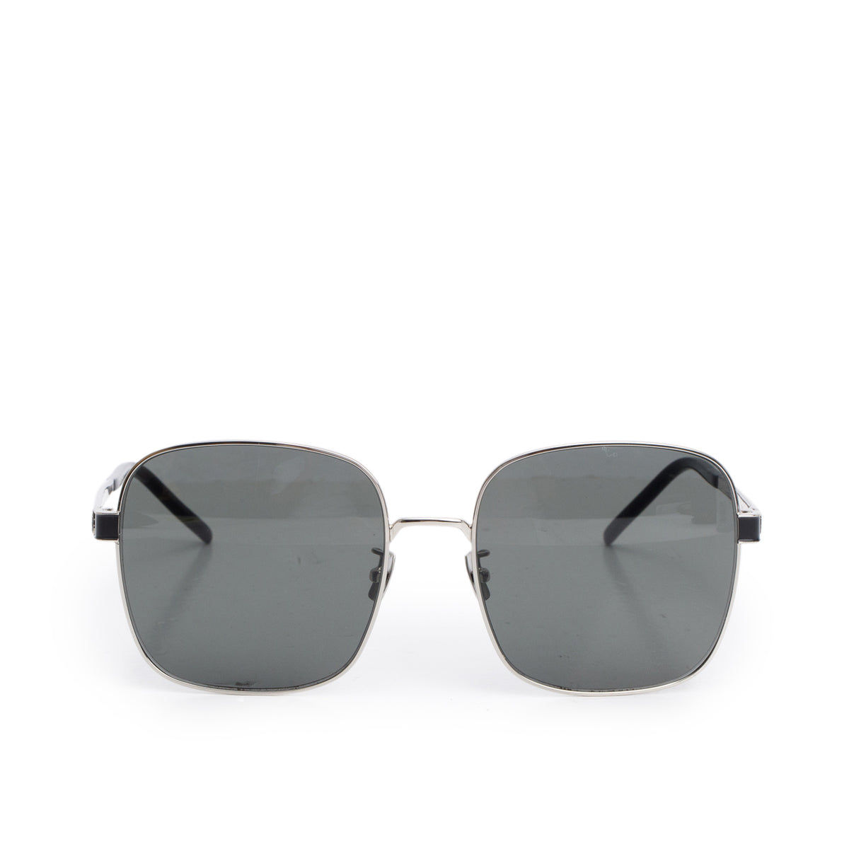 Saint Laurent Silver Tone SL M75 Square Aviator Sunglasses w/ Case ...