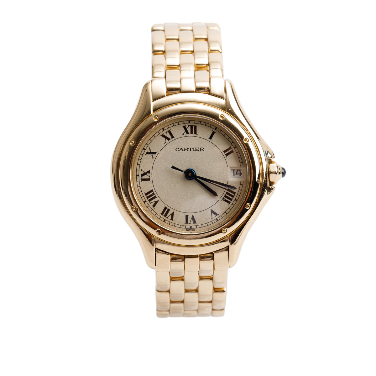 Cartier 18k Yellow Gold Cougar Figaro 26 MM Quartz Watch – OLIVER'S