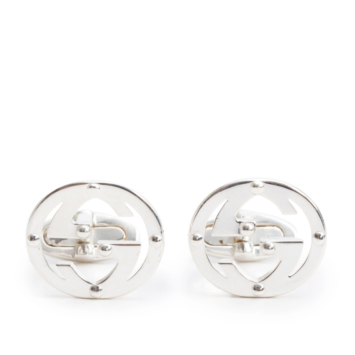 Gucci Sterling Silver Interlocking G Cufflinks – OLIVER'S