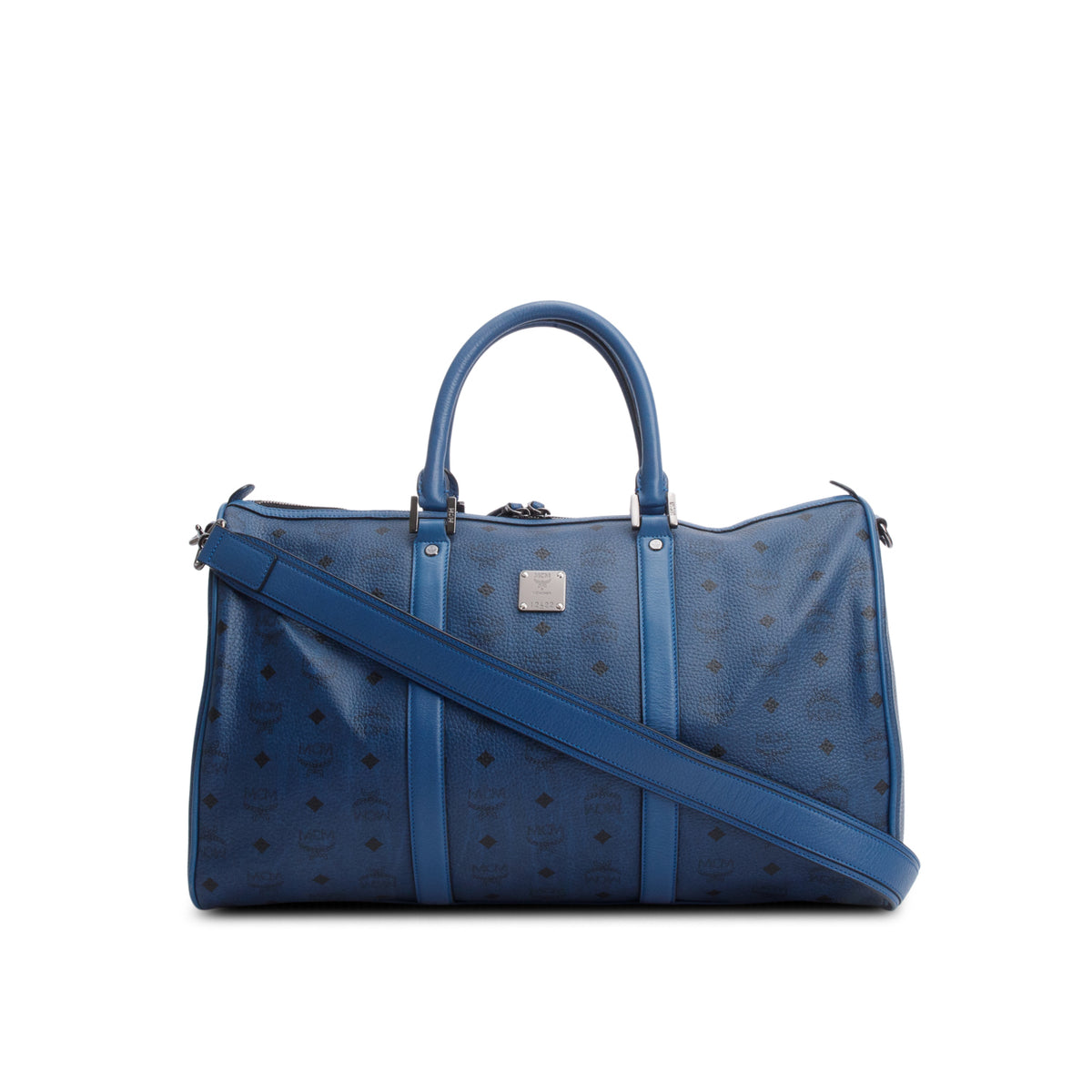 MCM Blue Visetos Ottomar Weekender Bag – OLIVER'S