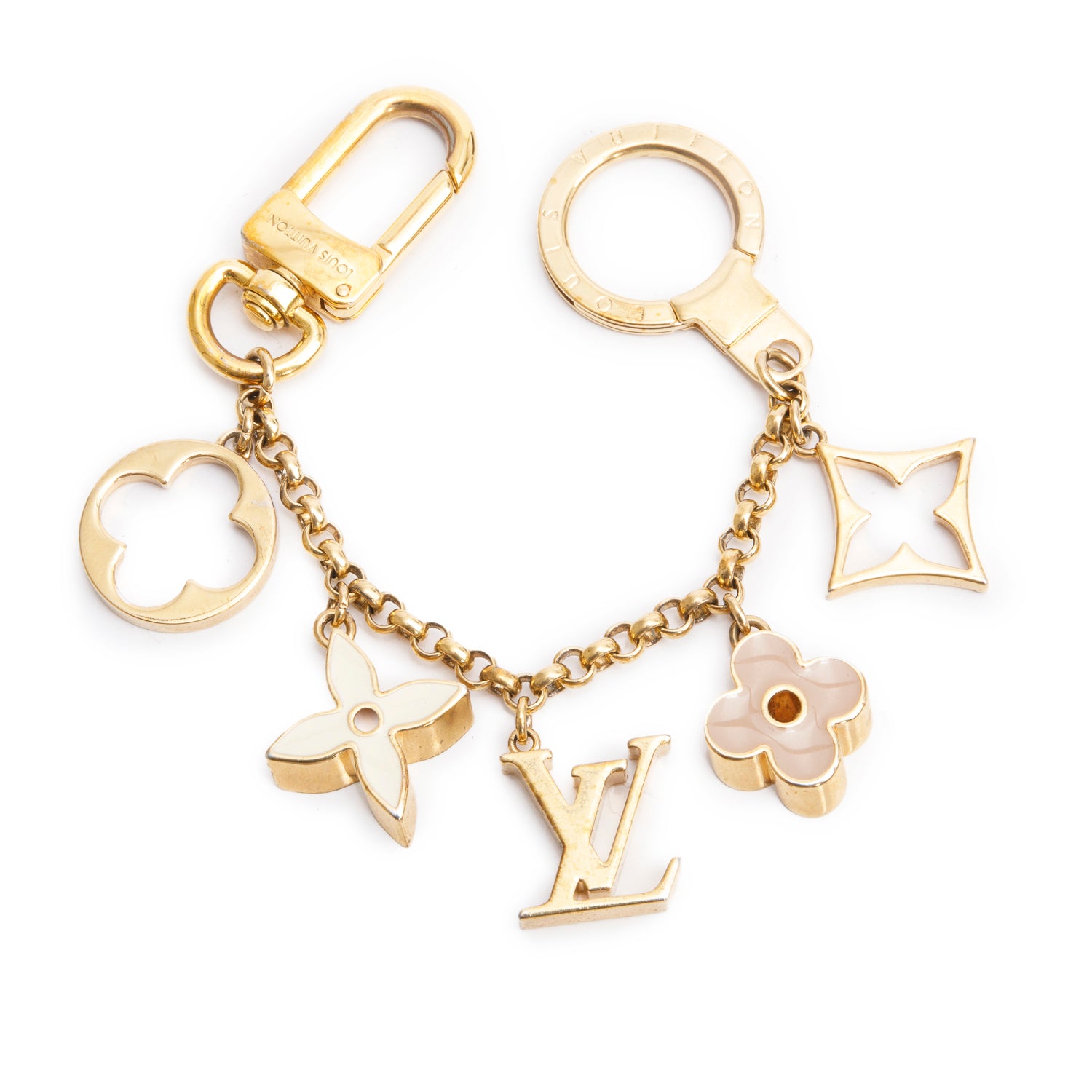Louis Vuitton Gold-Tone Fleur de Monogram Bag Charm Chain – OLIVER'S