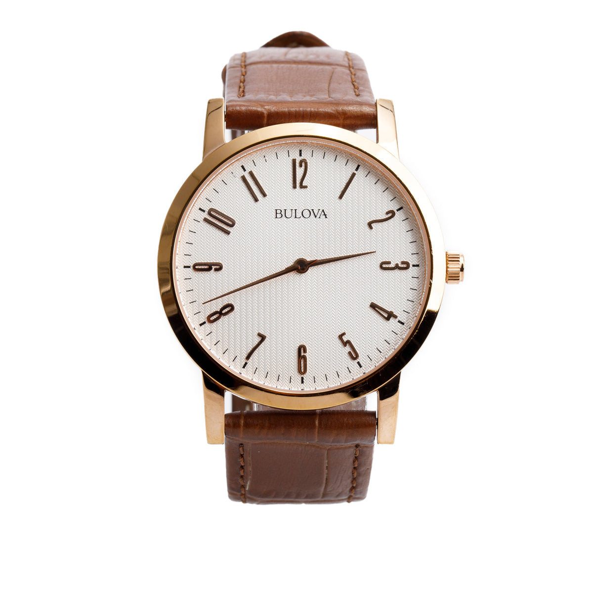 Bulova Rose Gold-Plated Stainless Steel 38 MM Classic Quartz Watch Sil ...