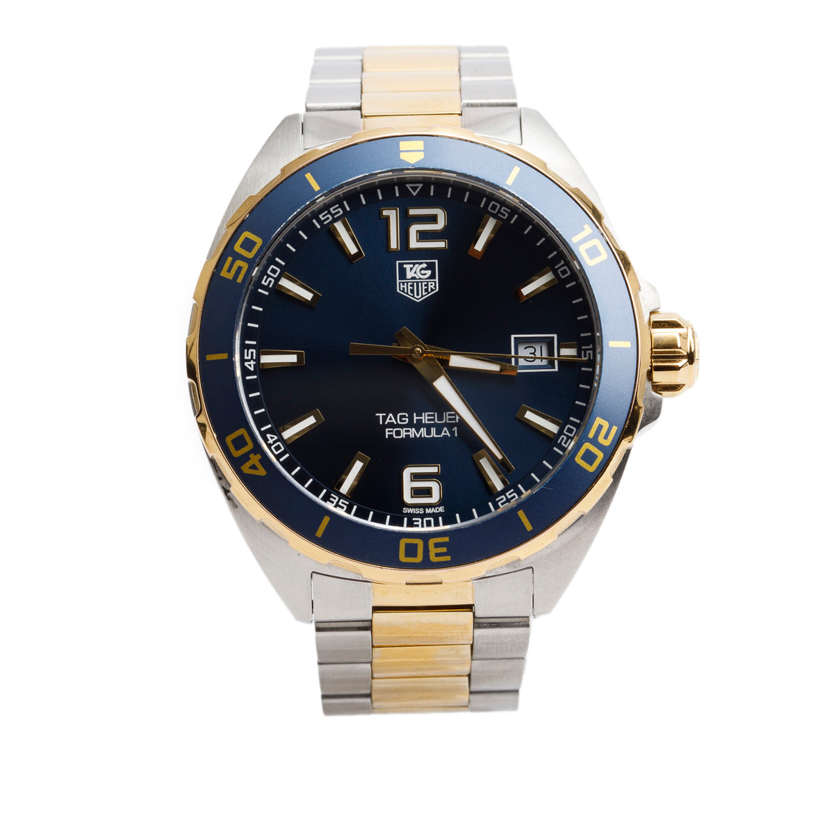 Tag Heuer Two-Tone Stainless Steel Formula 1 41 MM Quartz Watch Blue D ...