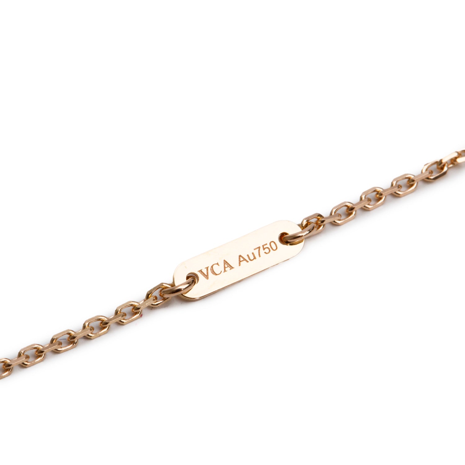 Van Cleef & Arpels 18k Rose Gold Sweet Alhambra Carnelian Pendant Neck ...