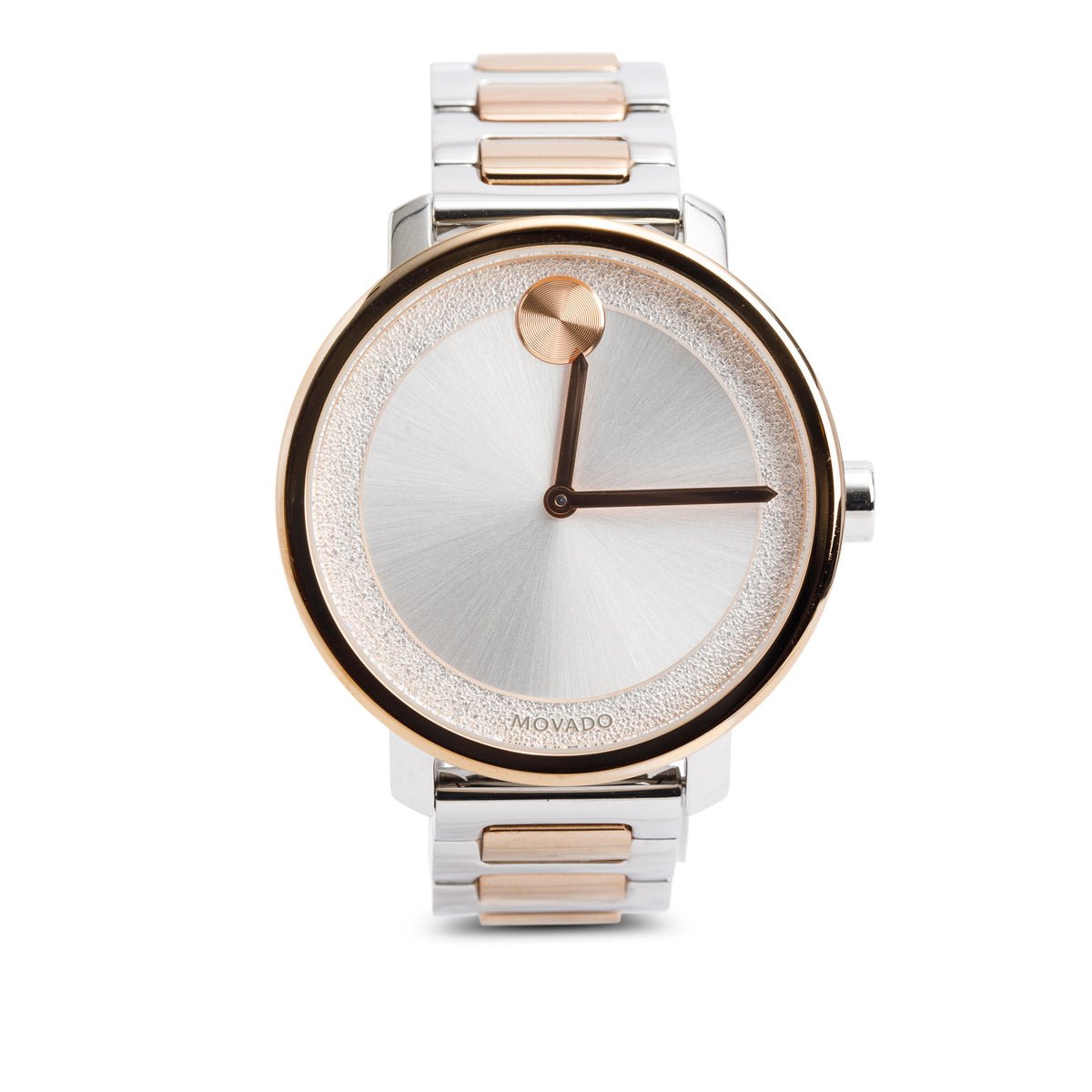 Movado Rose Gold-Plated & Stainless Steel Bold 34 MM Quartz Watch w/ B ...