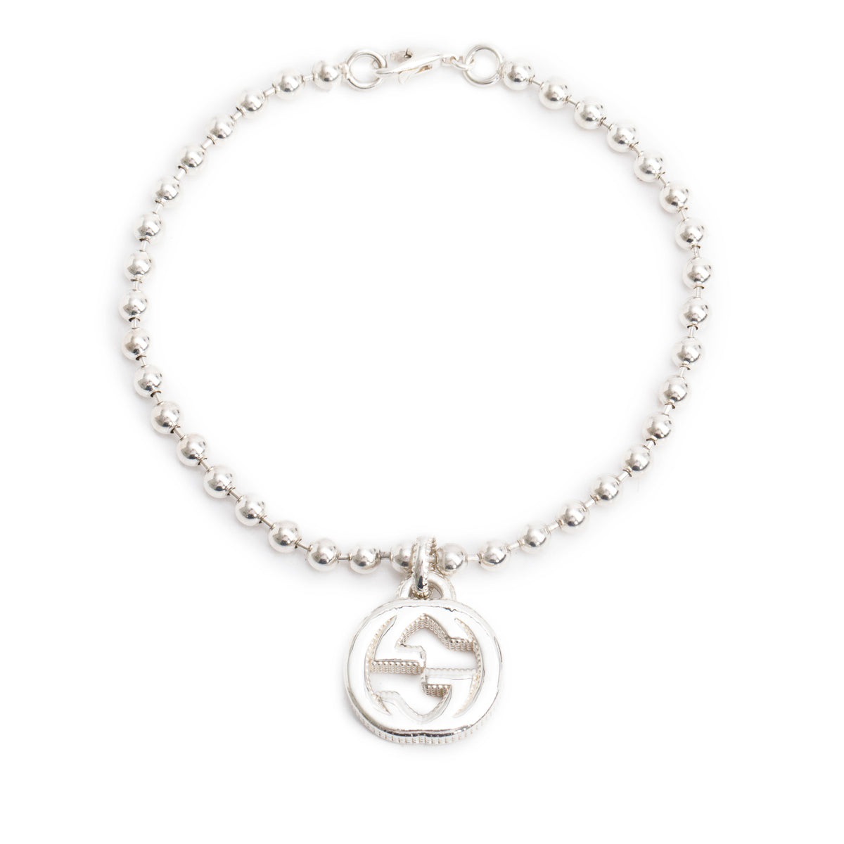 Gucci Sterling Silver Interlocking G Bead Bracelet – OLIVER'S