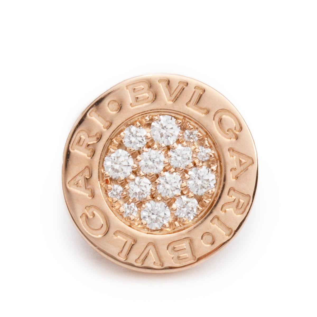 BVLGARI 18k Rose Gold Diamond Single Earring w/ Box – OLIVER'S