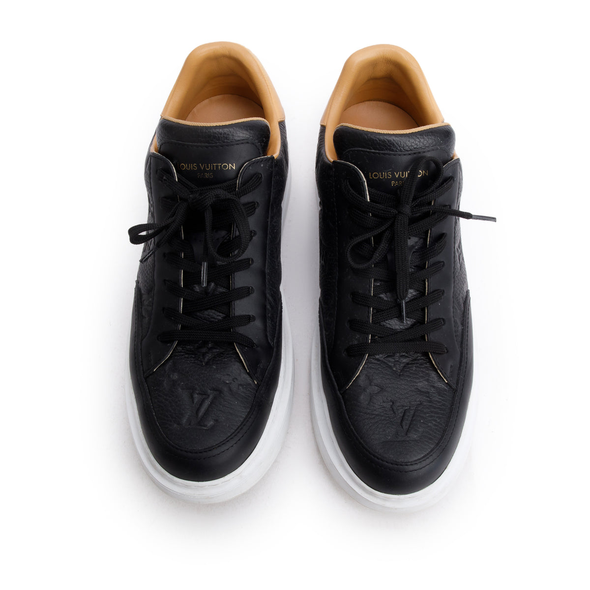 Louis Vuitton 2023 Black Monogram Embosssed Leather Beverly Hills Snea ...
