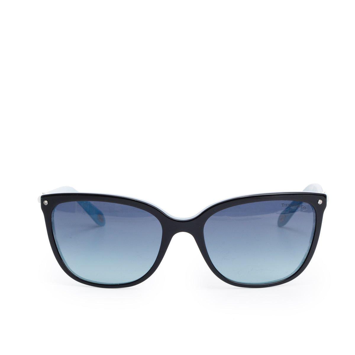 Tiffany & Co. TF4105 Black/Blue Acetate Square Sunglasses w/ Box & Cas ...