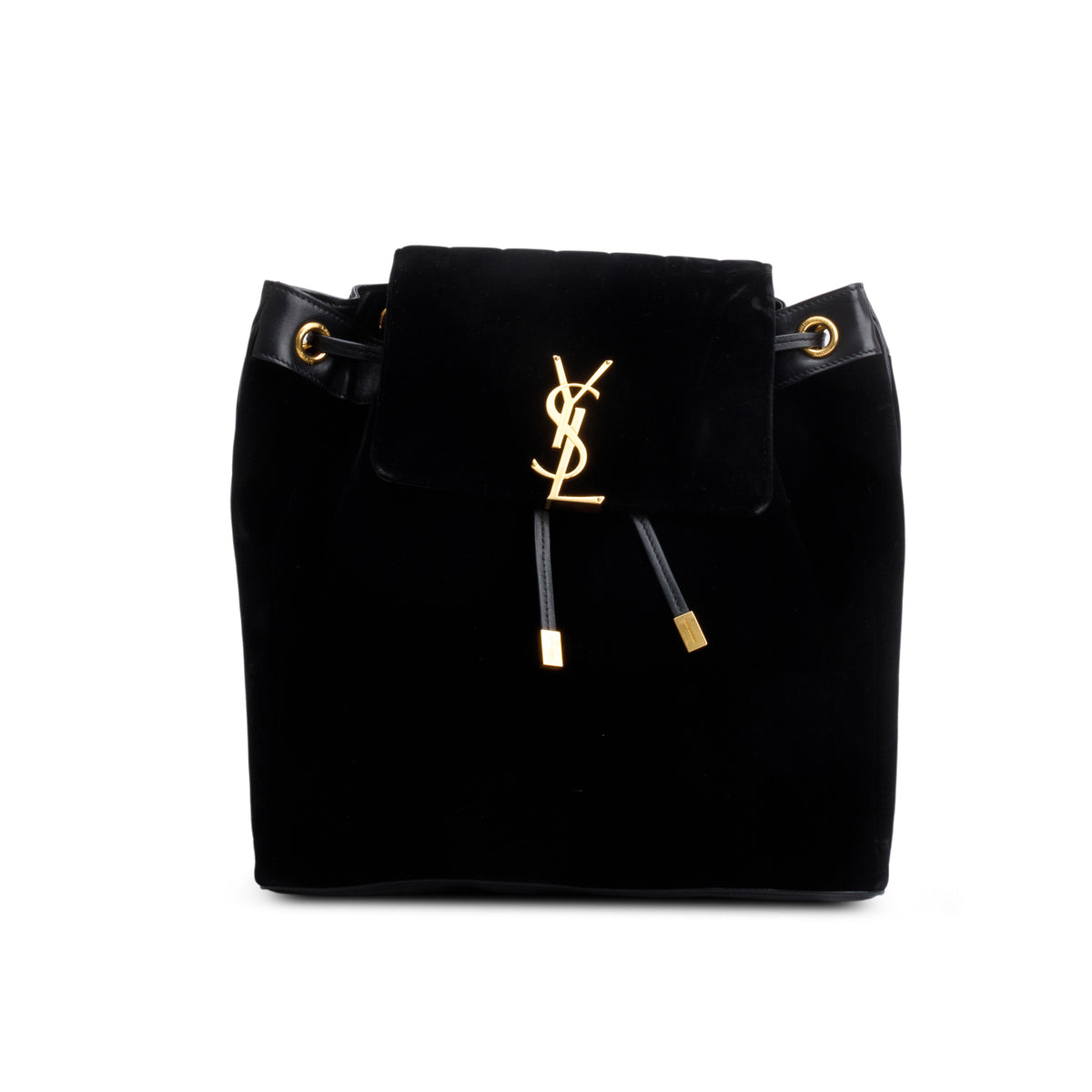Saint Laurent Black Velvet Matelasse Vicky Backpack – OLIVER'S