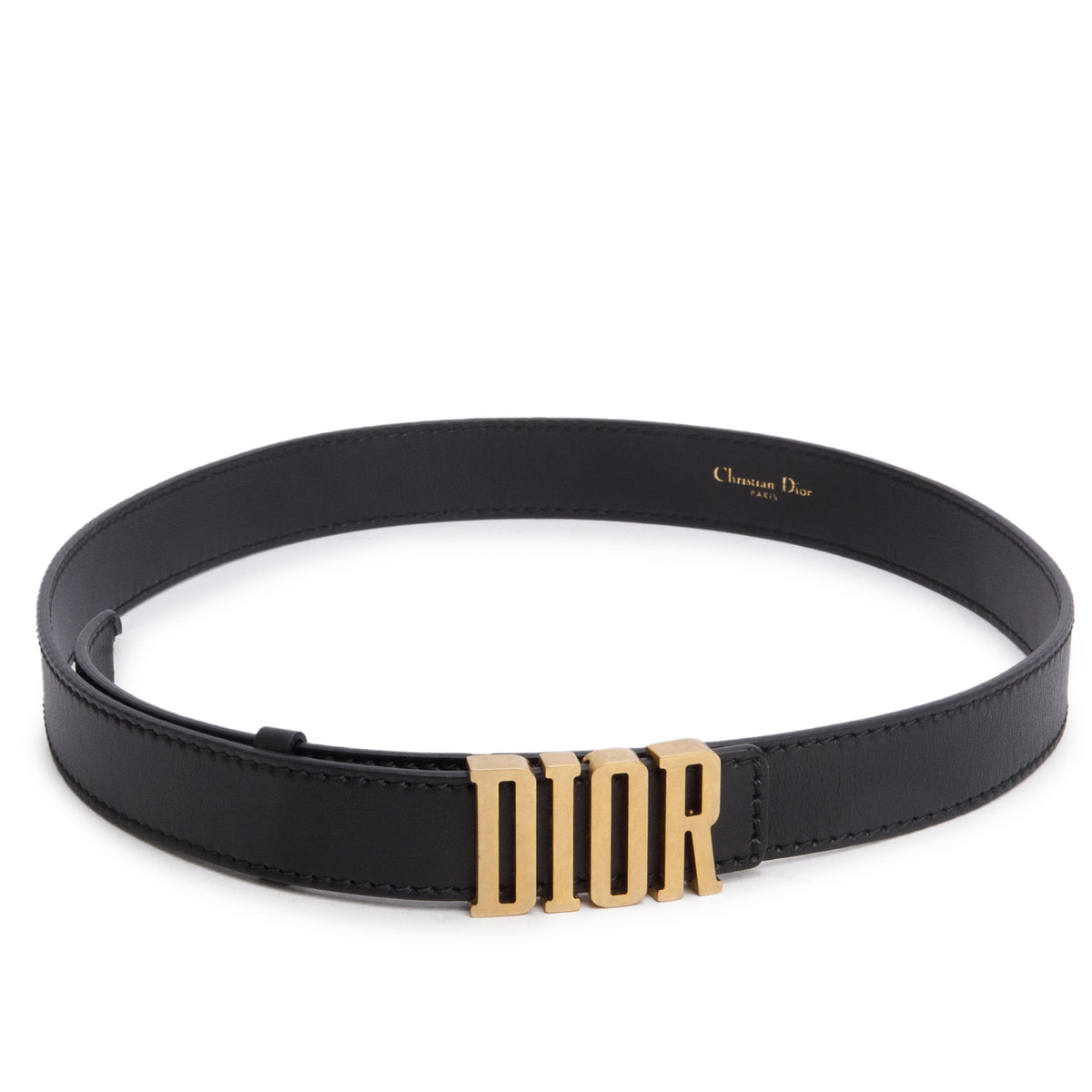 Christian Dior Black Smooth Calfskin D-Fence Belt 85 – OLIVER'S