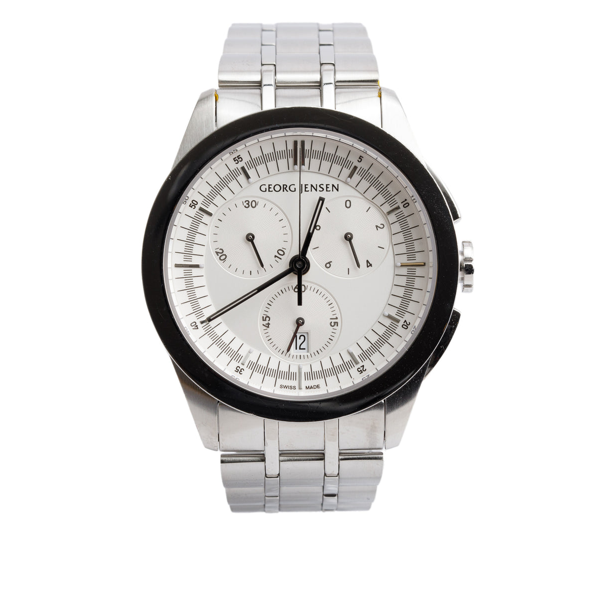 Georg Jensen Stainless Steel Vice 390 42 MM Chronograph Watch – OLIVER'S