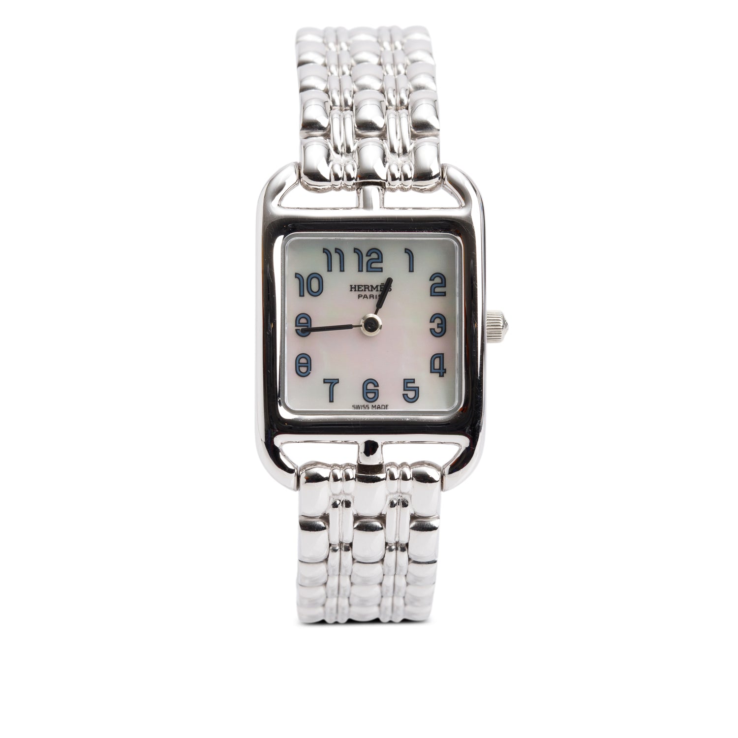 Hermes 18k White Gold Cape Cod Quartz Watch Mother of Pearl Dial, Mini ...