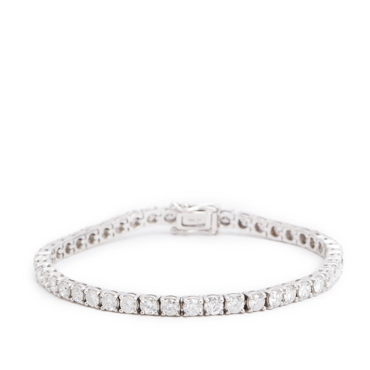 14k White Gold 7.20 tcw. Diamond Tennis Bracelet – OLIVER'S
