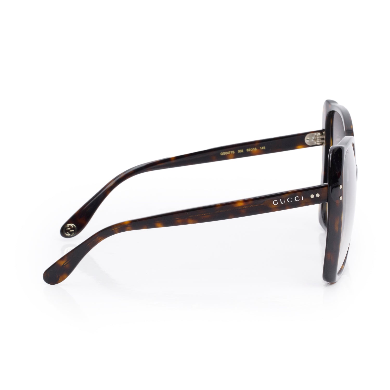 Gucci GG 0471S Tortoise Shell Oversized Butterfly Sunglasses w/ Case ...