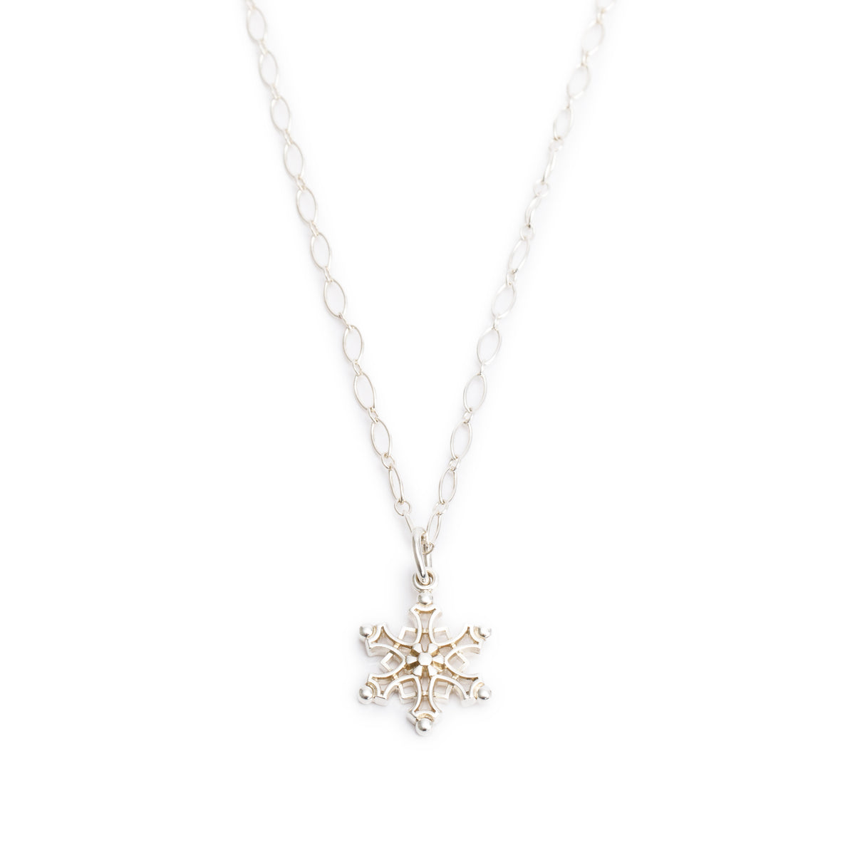 Tiffany & Co. Sterling Silver Snowflake Pendant Necklace – OLIVER'S