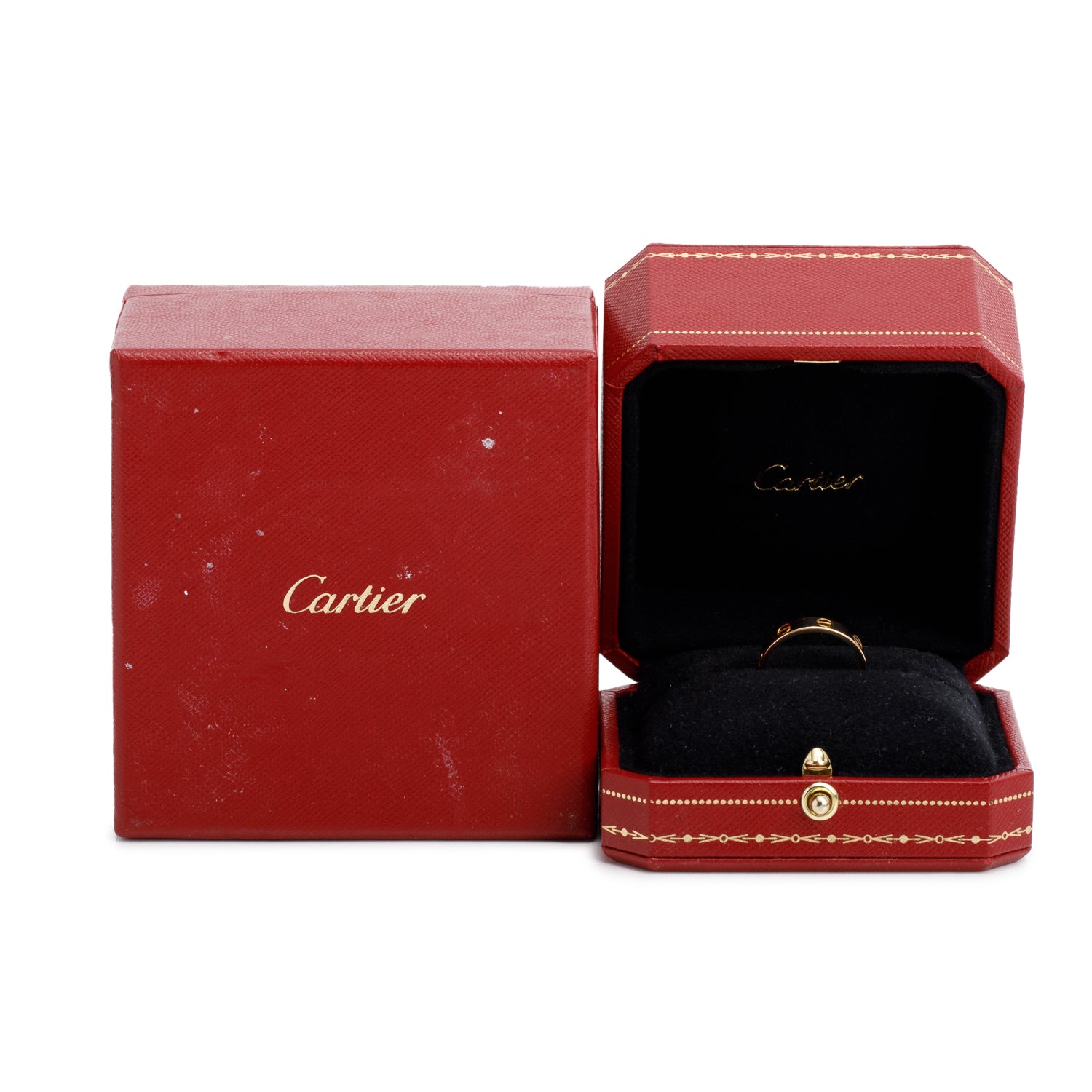 Cartier 18k Yellow Gold 3.6 mm Love Wedding Band Ring, Size 53 6.5 w ...