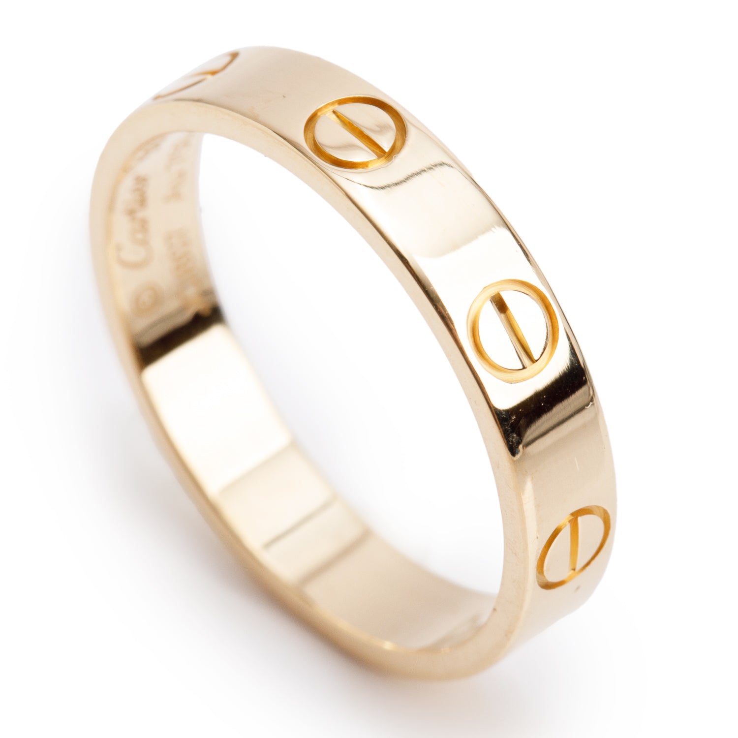 Cartier 18k Yellow Gold 3.6 mm Love Wedding Band Ring, Size 53 6.5 w ...