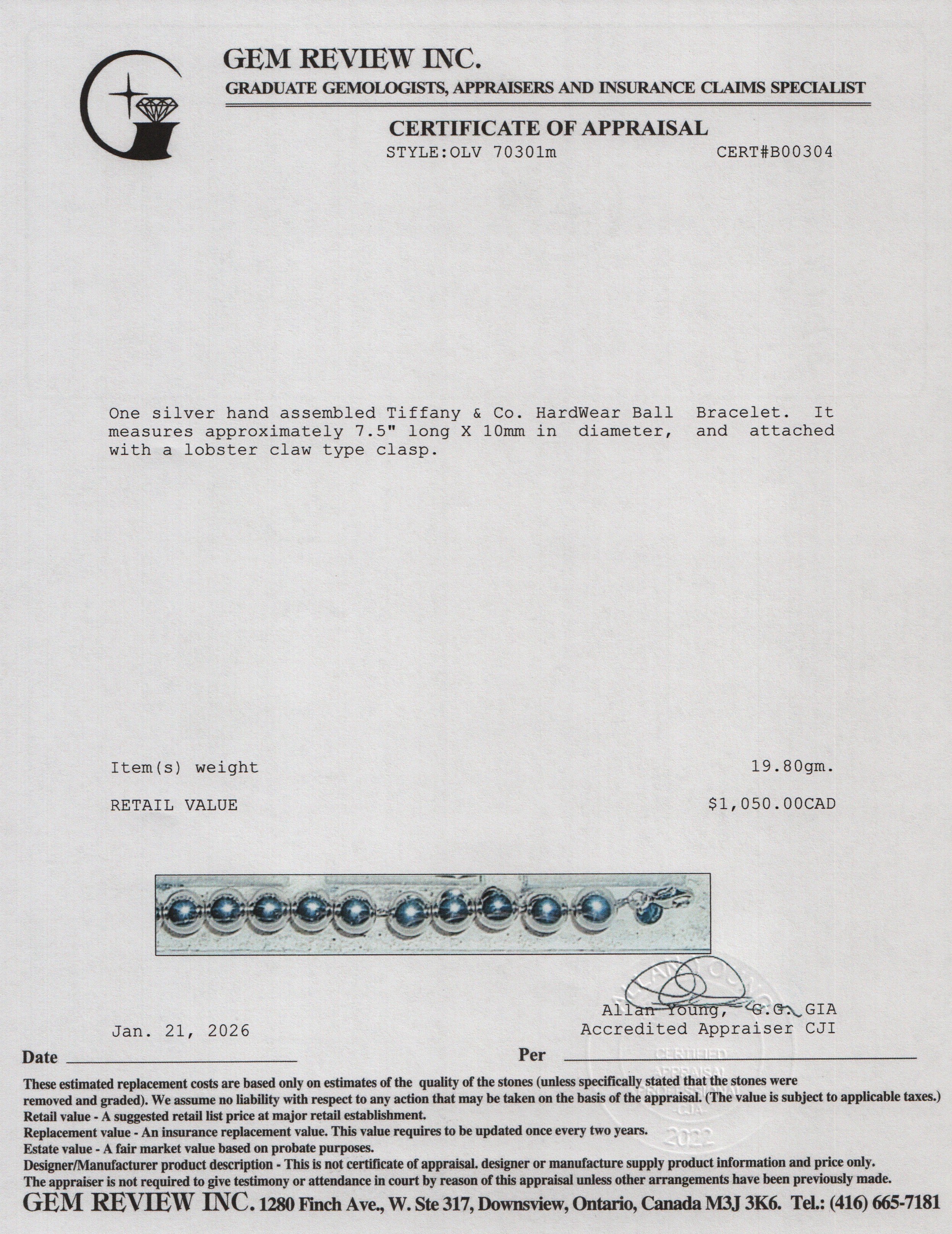 Tiffany & Co. Sterling Silver 10 MM HardWear Ball Bracelet – OLIVER'S