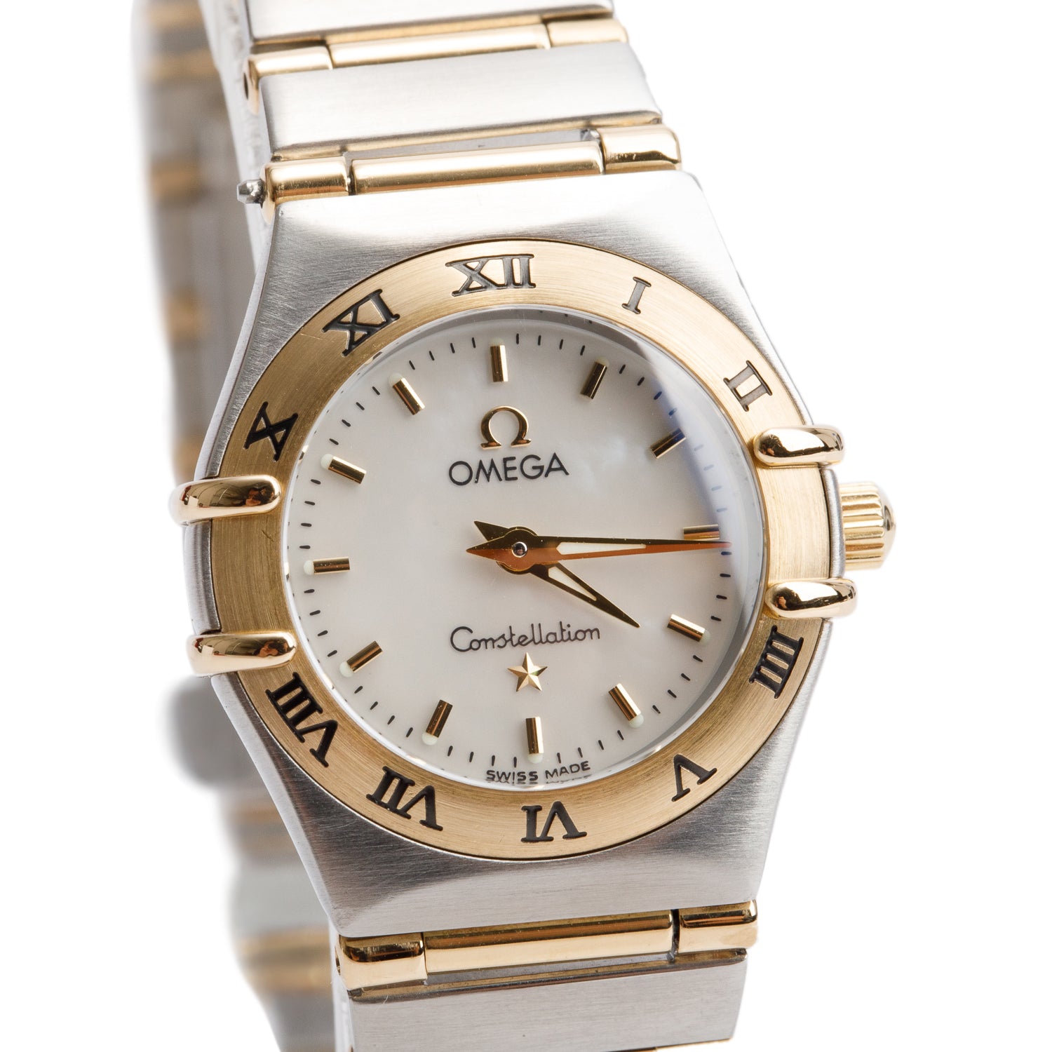 Omega Stainless Steel & 18k Yellow Gold Constellation 22.5 MM Quartz W ...