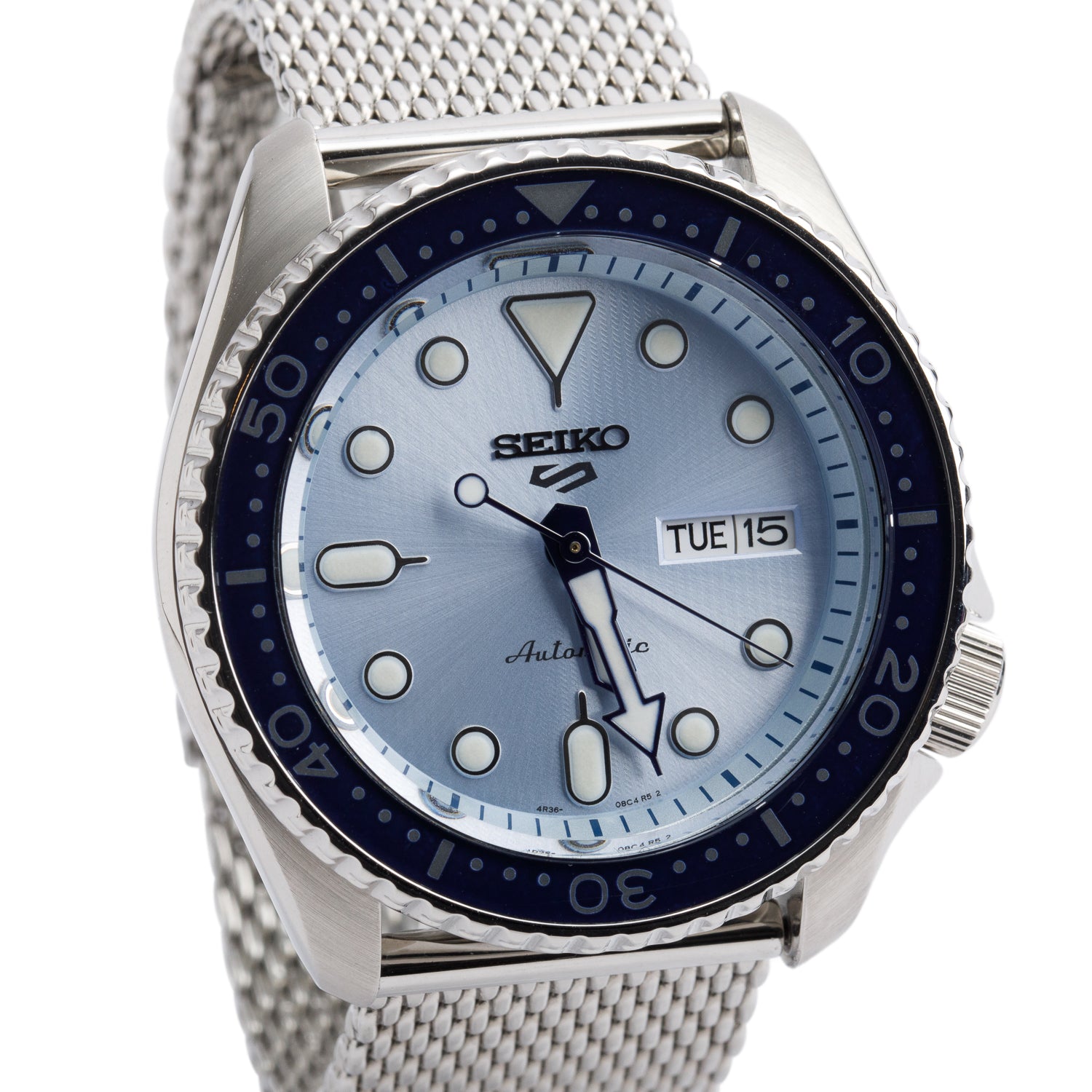 Seiko Stainless Steel 5 Sports Series 42 MM Automatic Watch Blue Dial ...
