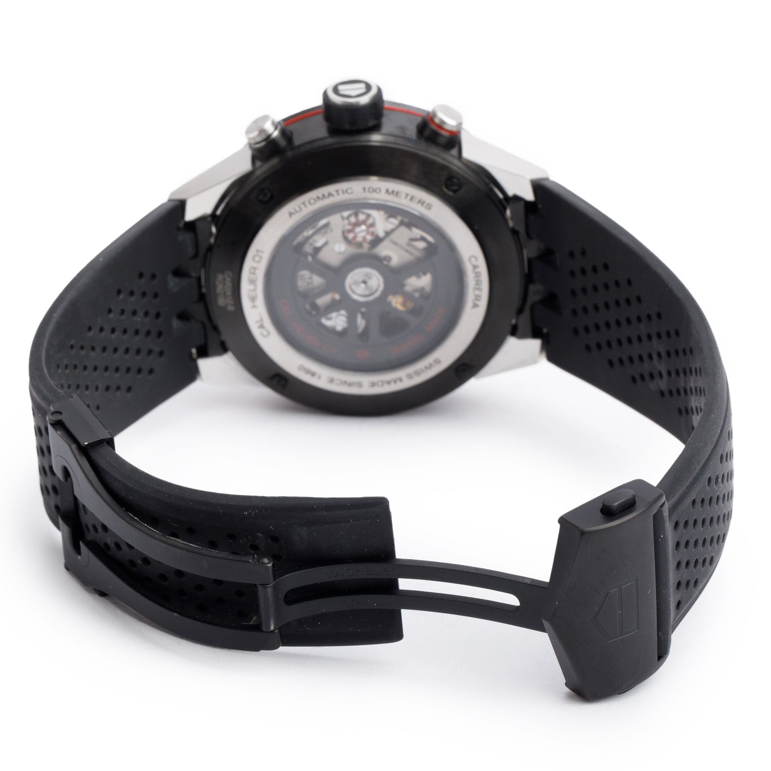 Tag Heuer Stainless Steel & Black PVD Carrera 45 MM Automatic Chronogr ...