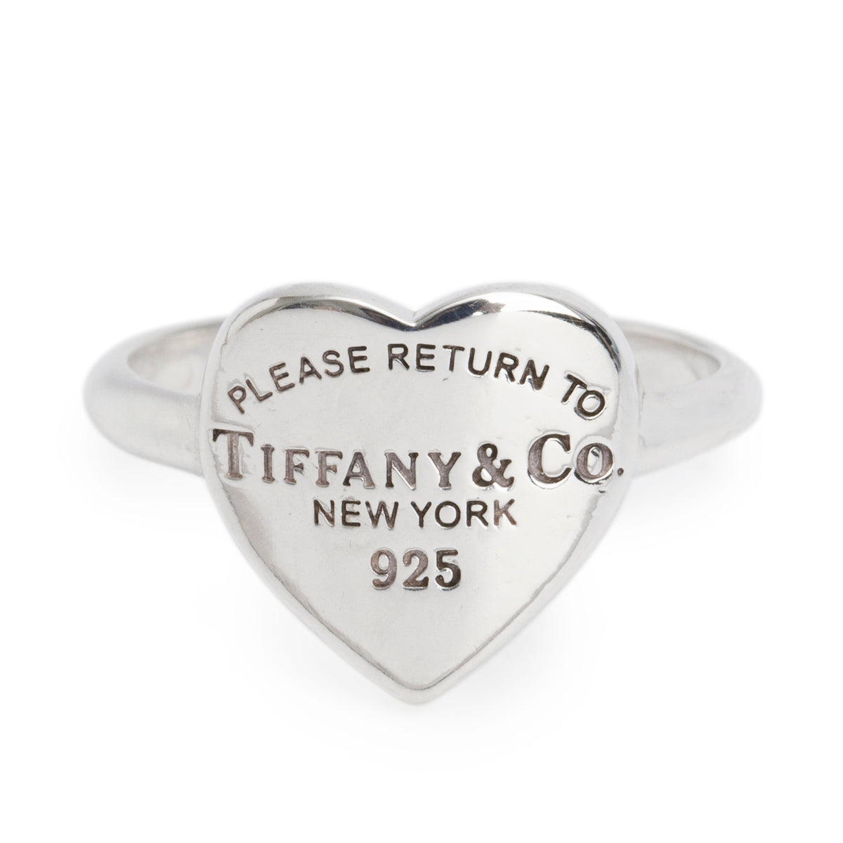 Tiffany & Co. Sterling Silver Return to Tiffany Heart Tag Ring, Size 5 ...