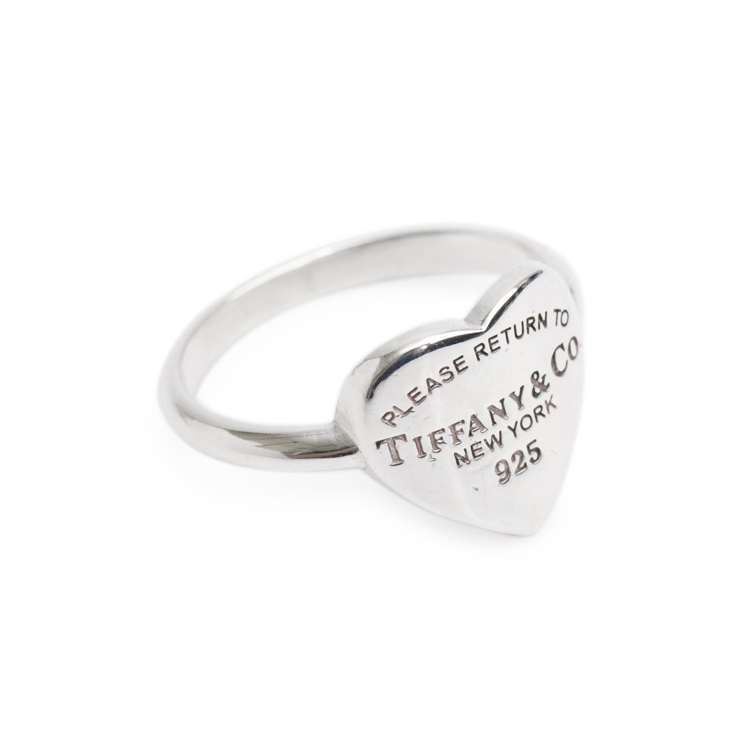 Tiffany & Co. Sterling Silver Return to Tiffany Heart Tag Ring, Size 5 ...