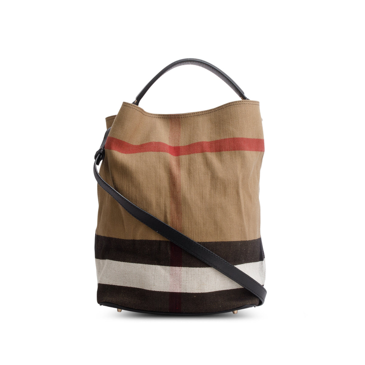 Burberry Mega Check Ashby Bucket Bag w/ Strap & Pouch – OLIVER'S