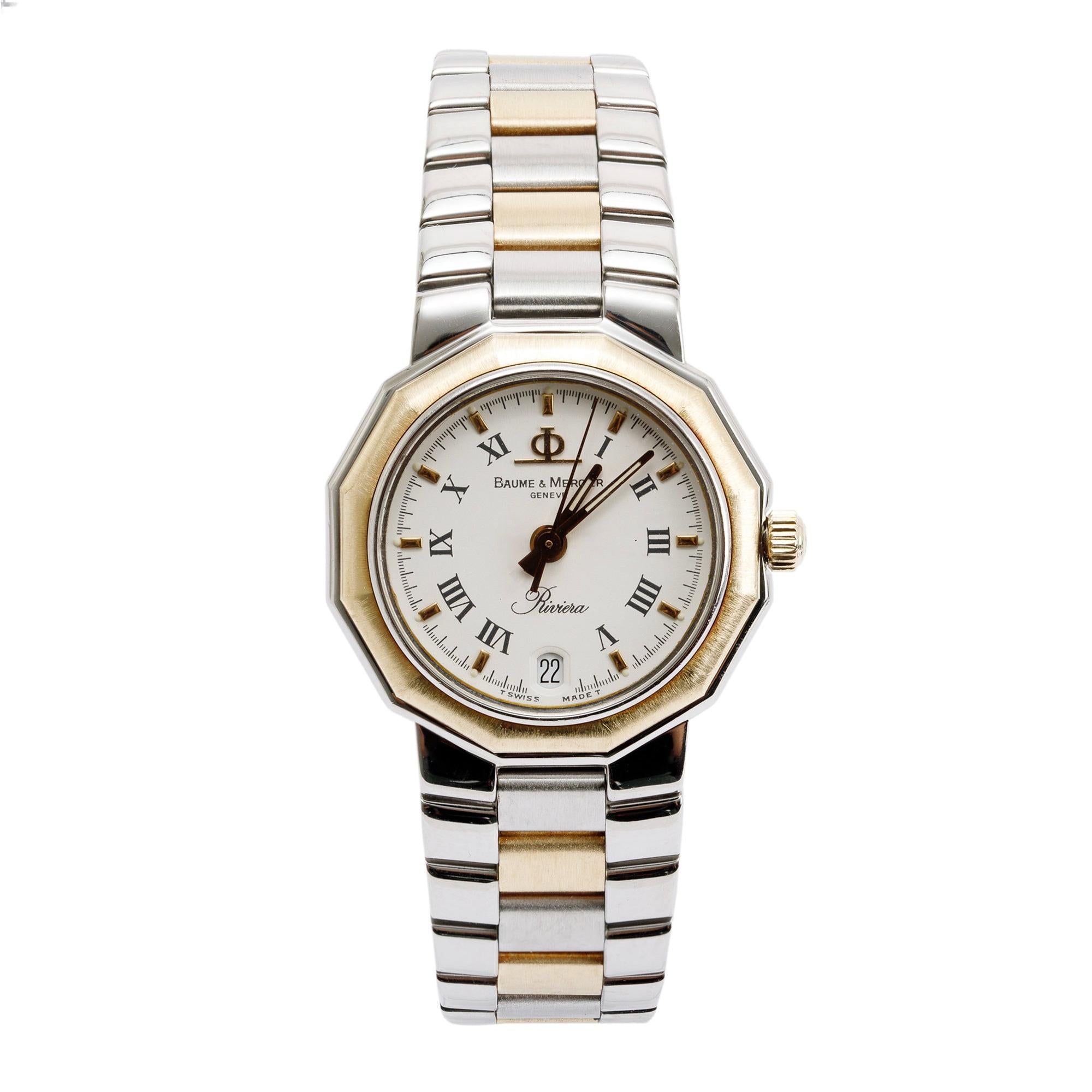 Baume & Mercier Two-Tone Riviera 25 MM Watch – OLIVER'S