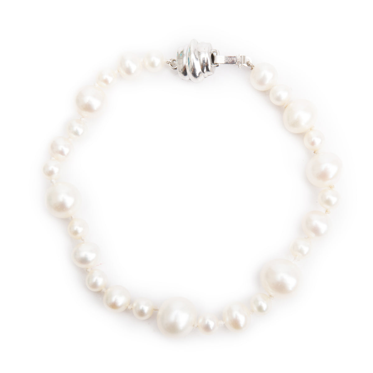 Birks Sterling Silver Graduated Pearl Bracelet w/ Box – OLIVER'S