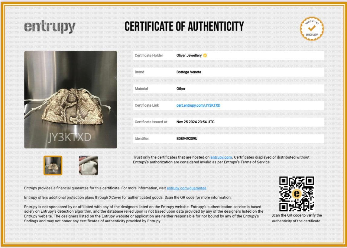 Bottega Veneta Neutral Python The Mini Pouch – Oliver Jewellery