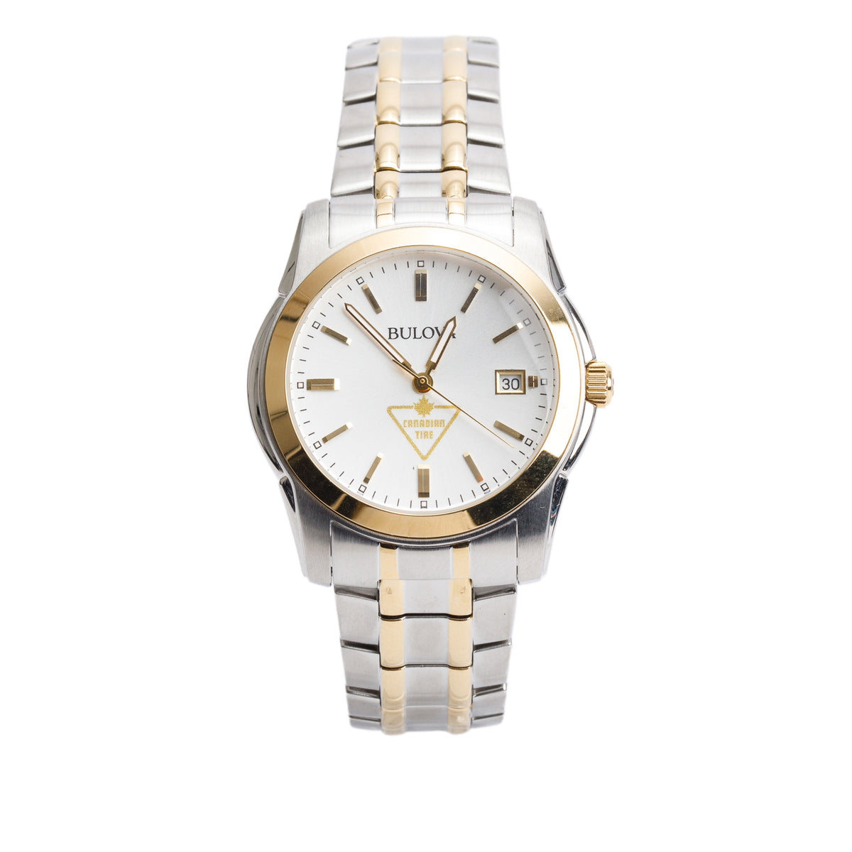 Bulova Two-Tone Stainless Steel Classic 40 MM Quartz Watch 98H18 White ...