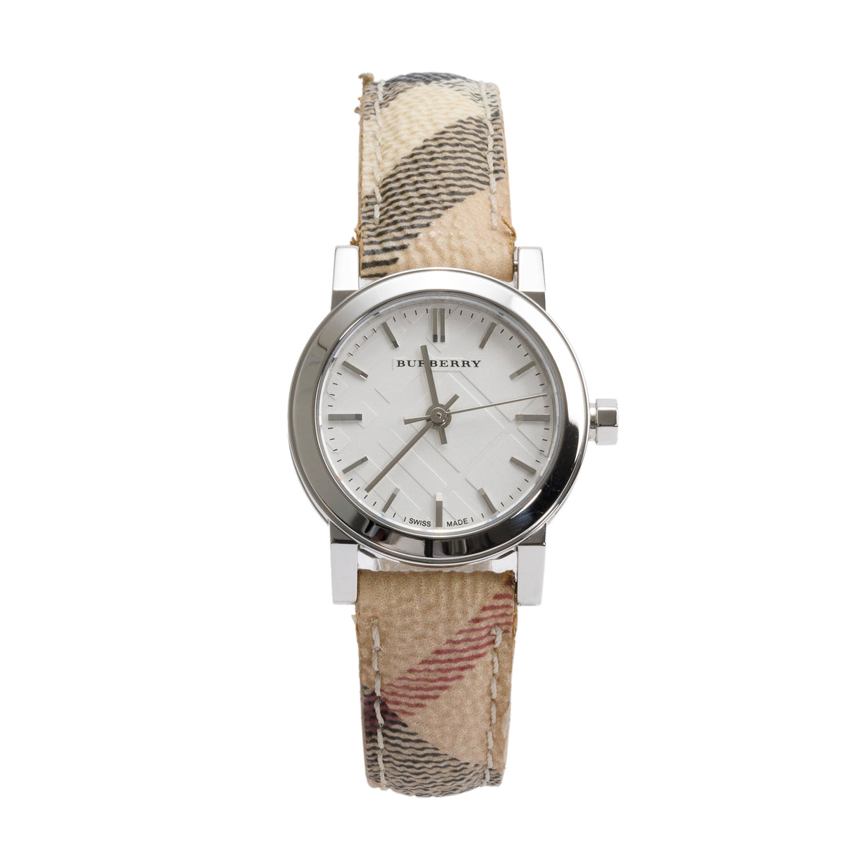 Burberry Stainless Steel BU9222 Nova Check 26 MM Watch w/ Box & Papers ...