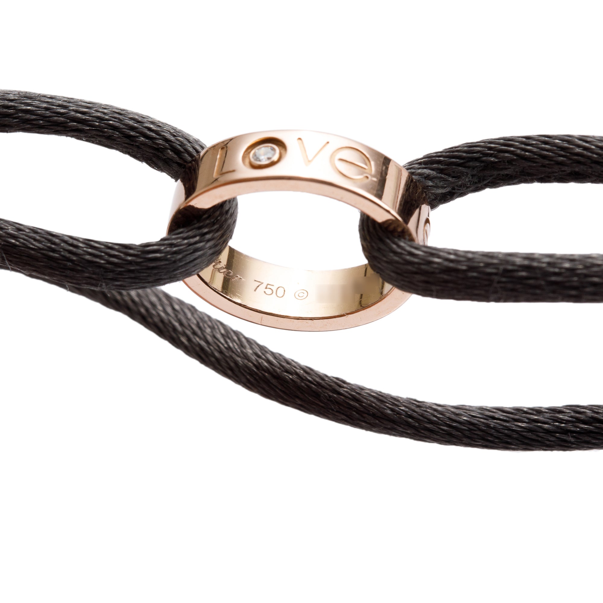 Cartier 18k Rose Gold Diamond Love Cord Bracelet w/ Certificate – OLIVER'S